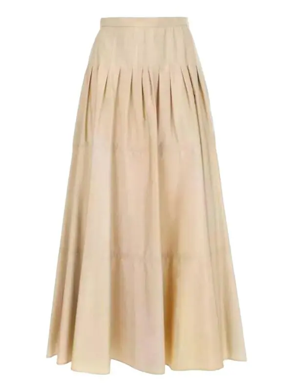 Max Mara Mstopera Pleated Maxi Skirt - Neutrals