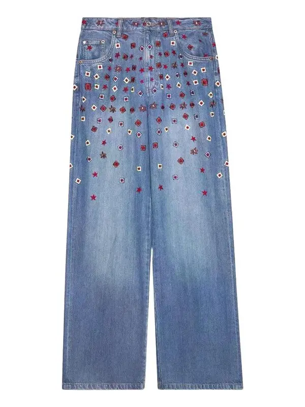 OTTOD'AME Star-embellished Trousers - Blue