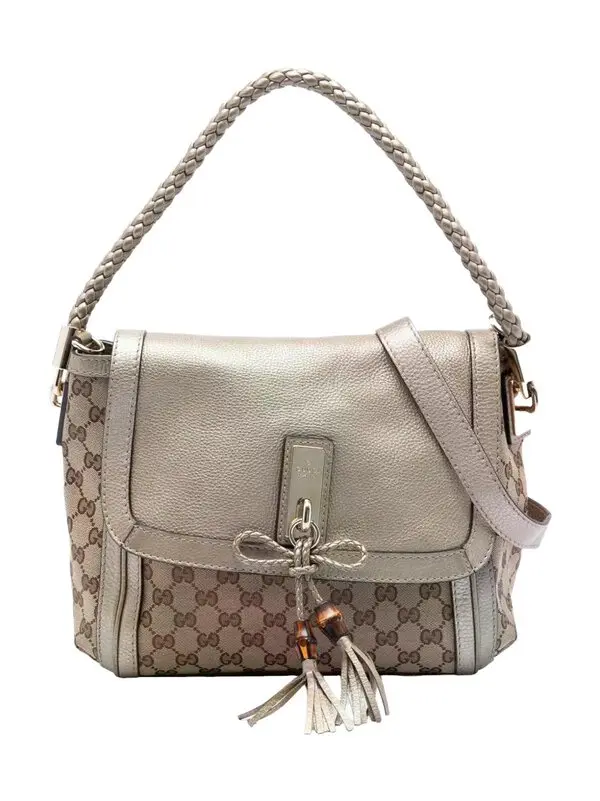 Gucci Gg Canvas Bella Flap Satchel - Neutrals