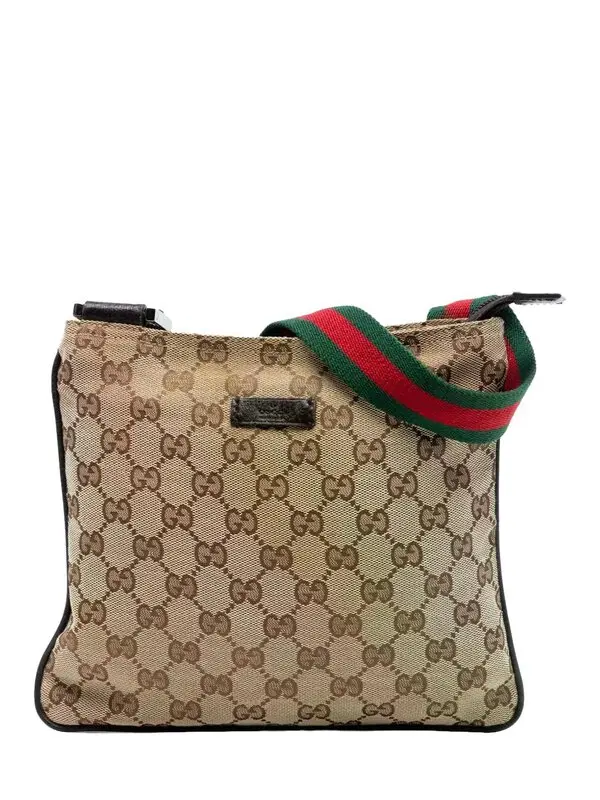 Gucci Gg Canvas Web Crossbody Bag - Neutrals