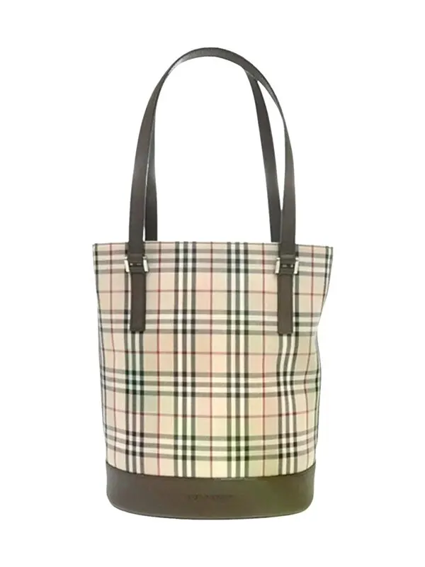 Burberry House Check Canvas Bucket Bag - Neutrals
