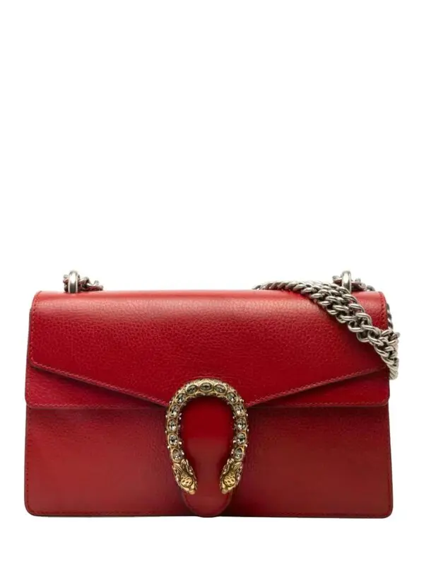 Gucci Medium Leather Dionysus Shoulder Bag - Red