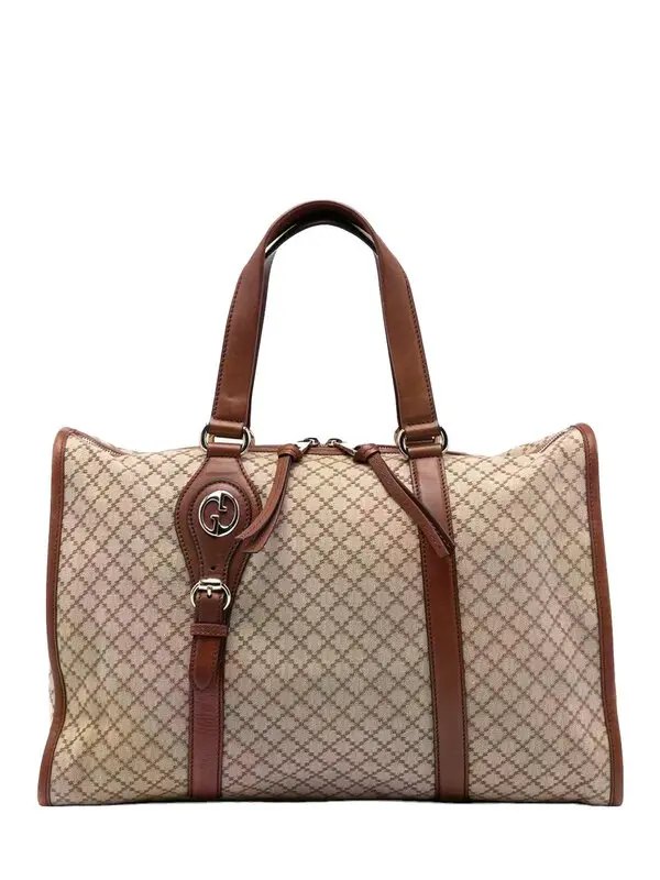 Gucci 2016-2026 Diamante Canvas 1973 Tote Bag - Neutrals