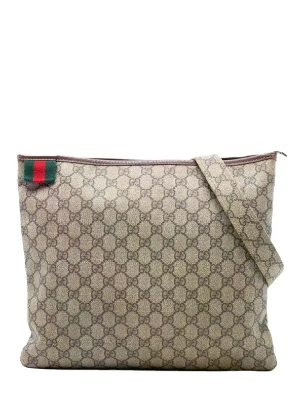 Gucci Gg Supreme Web Crossbody Bag - Neutrals