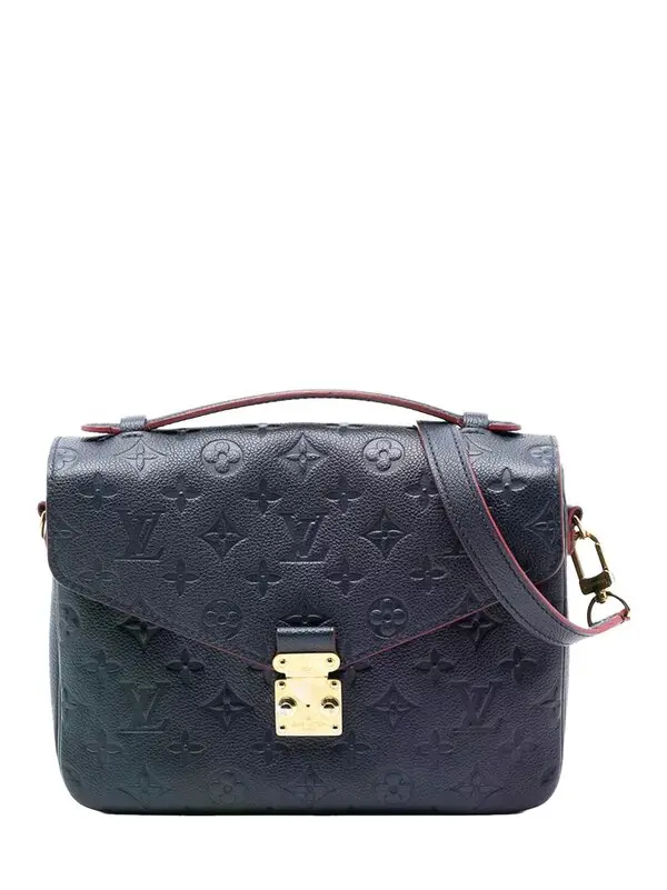 LOUIS VUITTON 2018 Monogram Empreinte Pochette Metis Satchel - Blue