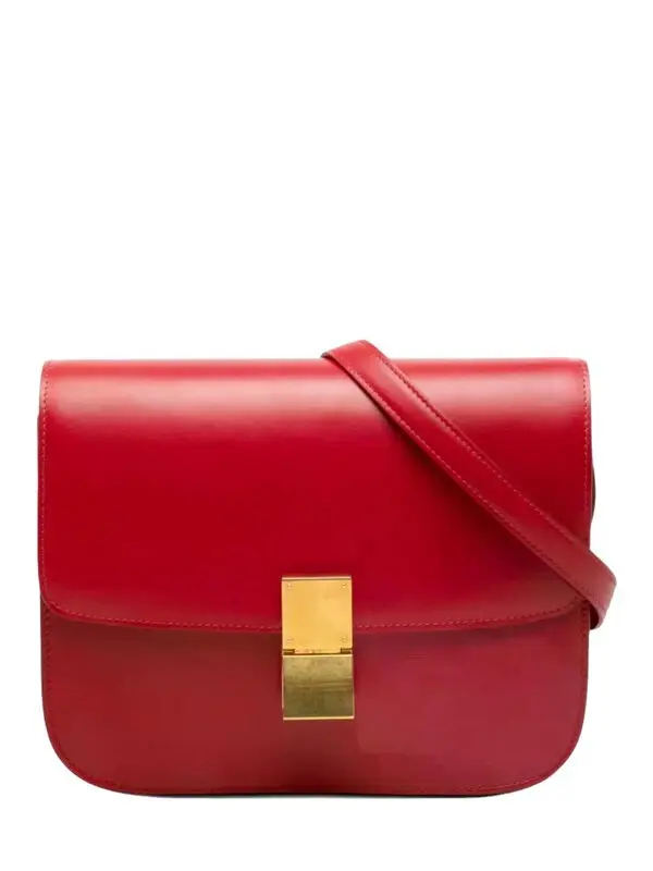 Celine 2019 Medium Classic Box Crossbody Bag - Red