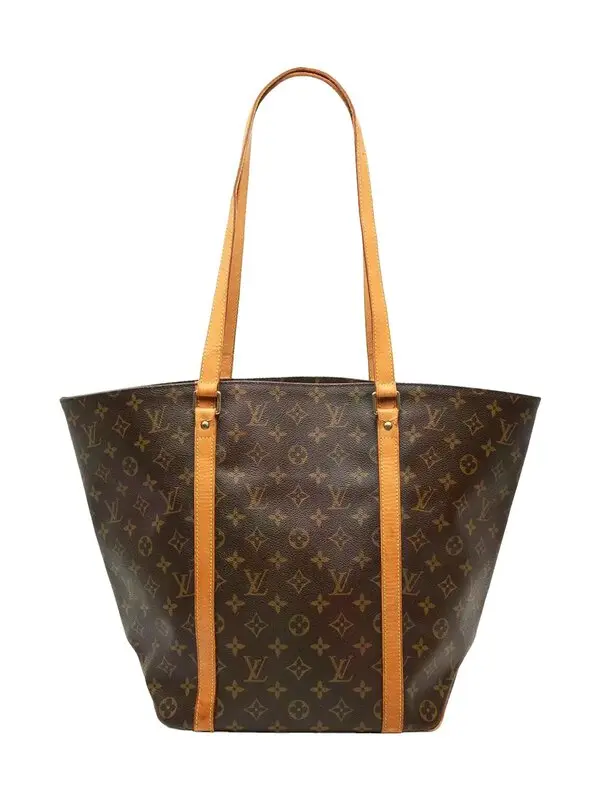 LOUIS VUITTON 2001 Monogram Sac Shopping Tote Bag - Brown