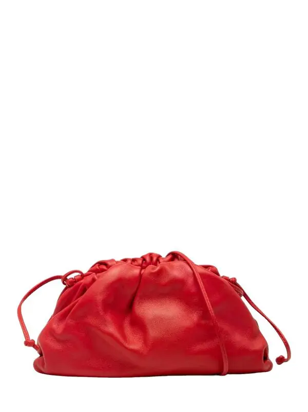 Bottega Veneta Lambskin The Mini Pouch Crossbody Bag - Red