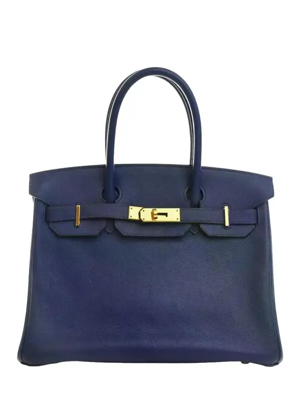 Hermès 2018 Evercolor Birkin Retourne 30 Handbag - Blue