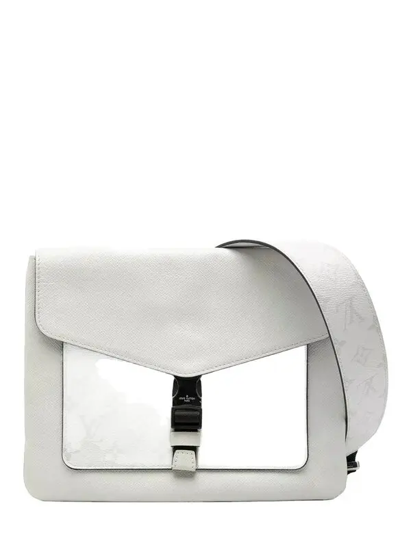 LOUIS VUITTON 2020 Taigarama Outdoor Flap Messenger Crossbody Bag - White