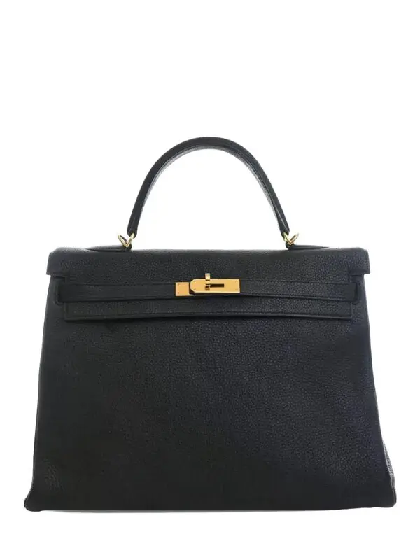 Hermès 2013 Togo Kelly Ii Retourne 35 Satchel - Black