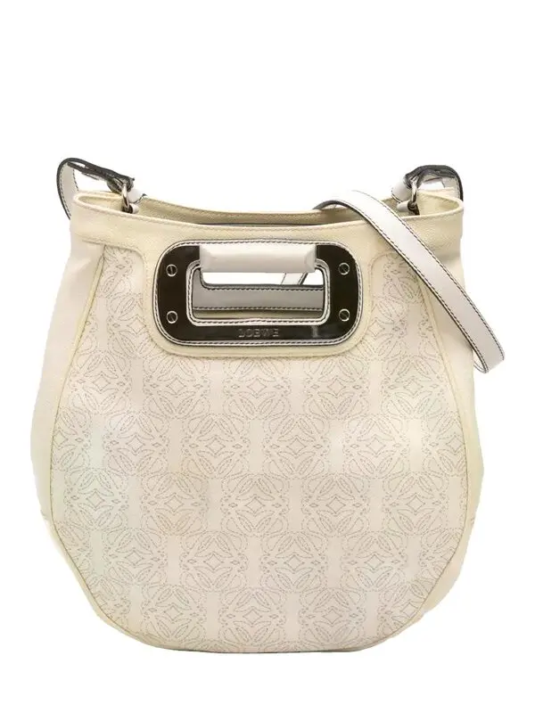 Loewe 2008 Anagram Leather Satchel - White