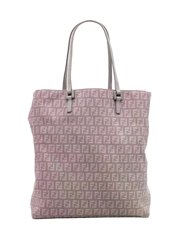 Fendi 2000-2010 Zucchino Canvas Tote Bag - Purple