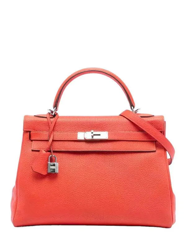 Hermès 2013 Clemence Kelly Ii Retourne 32 Satchel - Orange