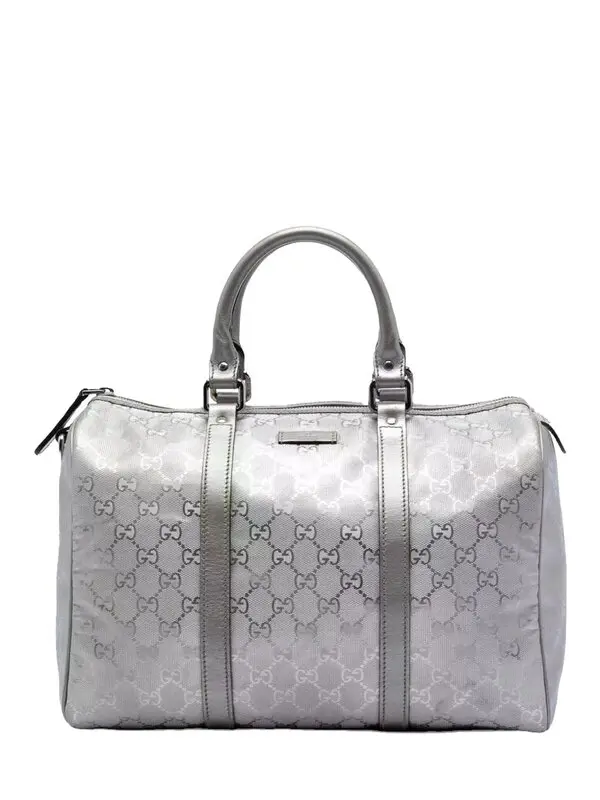 Gucci Medium Gg Imprime Joy Boston Bag - Silver