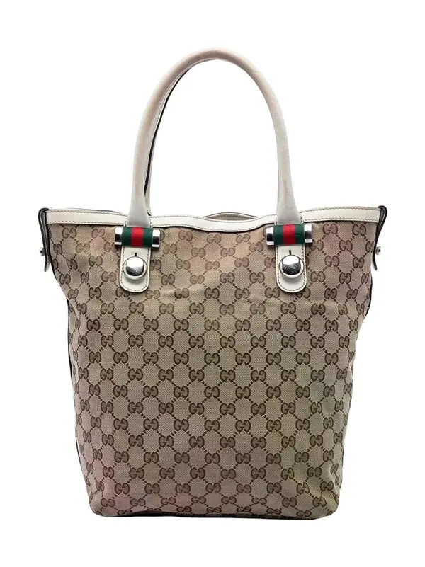 Gucci Gg Canvas Web Match Ball Tote Bag - Neutrals