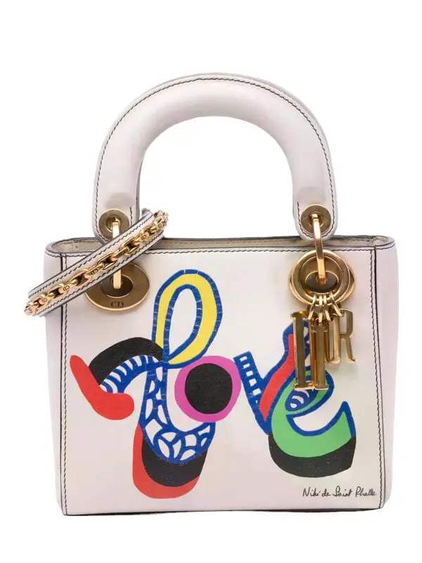 Dior Dioramour Niki De Saint Phalle Mini Lady Satchel - White