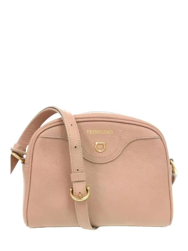 FERRAGAMO Leather Gancini Eram Crossbody Bag - Pink