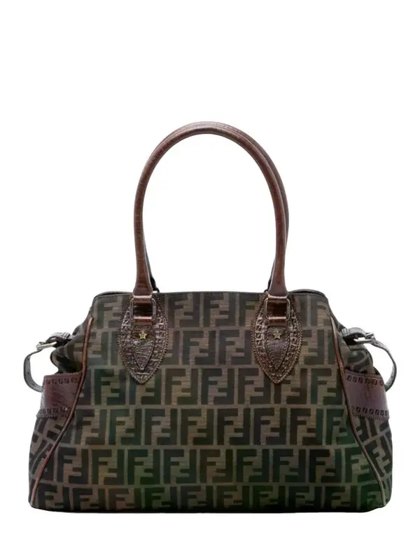 Fendi 2000-2010 Zucca Canvas Etniko Handbag - Brown