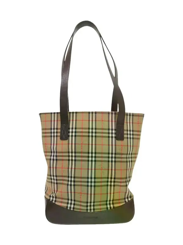 Burberry Haymarket Check Canvas Tote Bag - Neutrals
