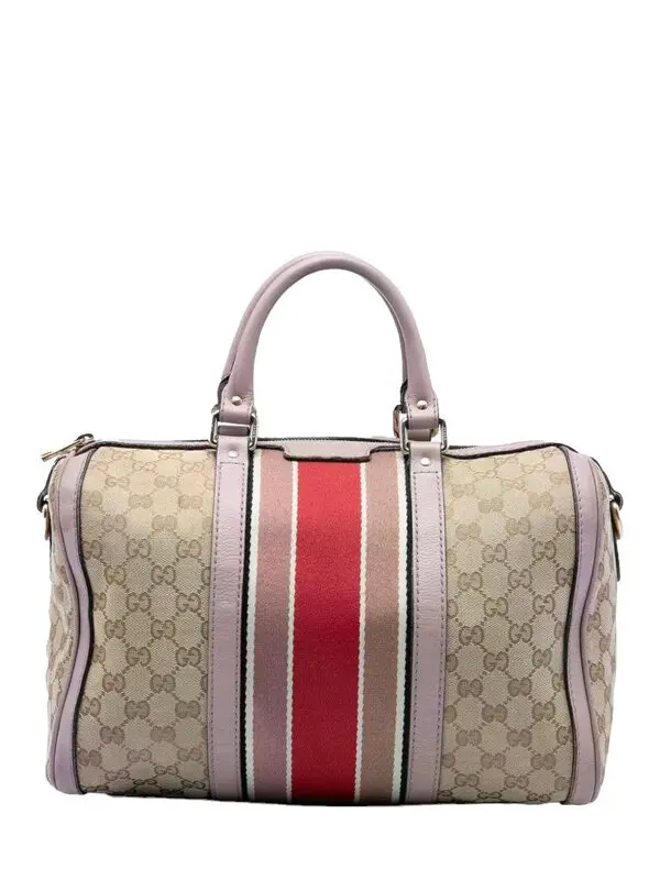 Gucci Gg Canvas Web Joy Boston Bag Satchel - Neutrals