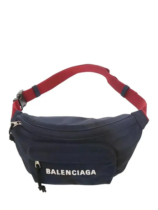 Balenciaga 2020 Nylon Logo Wheel Belt Bag - Blue