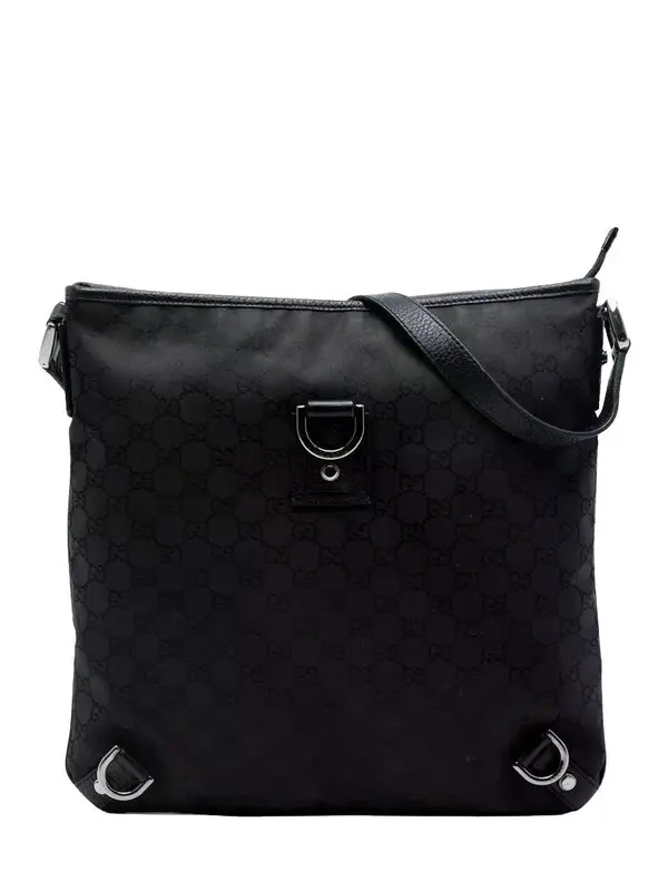 Gucci Gg Canvas Abbey D-ring Crossbody Bag - Black