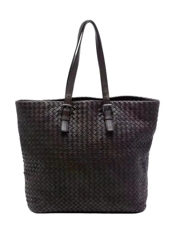 Bottega Veneta 2011 Nappa Intrecciato Belt Strap Tote Bag - Brown