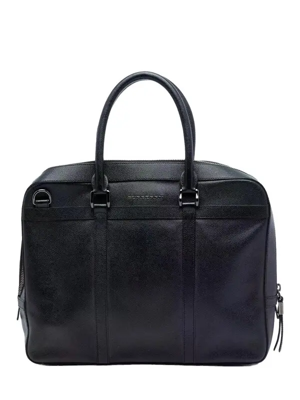 Burberry Leather Business Bag - Black