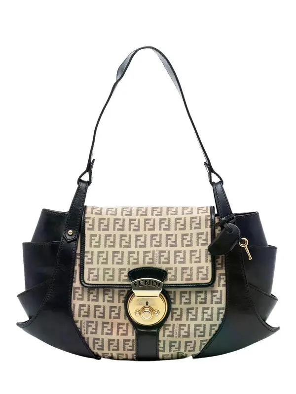 Fendi Zucchino Borsa Tuc Shoulder Bag - Neutrals