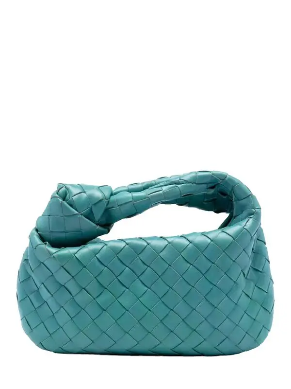 Bottega Veneta Mini Nappa Intrecciato Jodie Hobo Bag - Blue