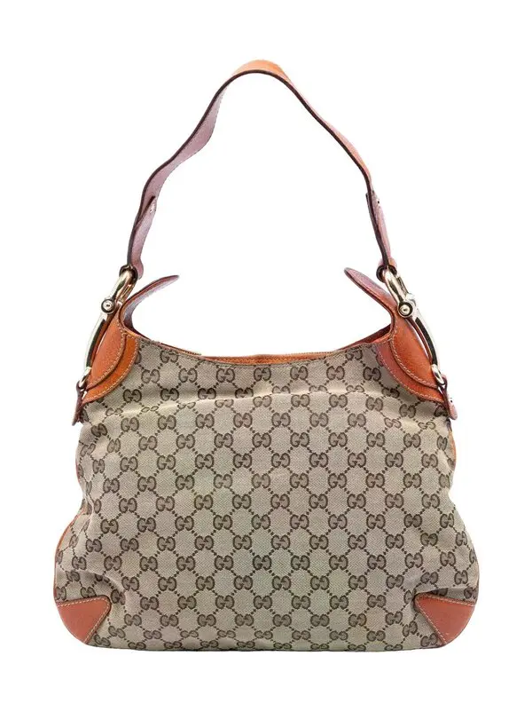 Gucci Gg Canvas Horsebit Creole Hobo Bag - Neutrals