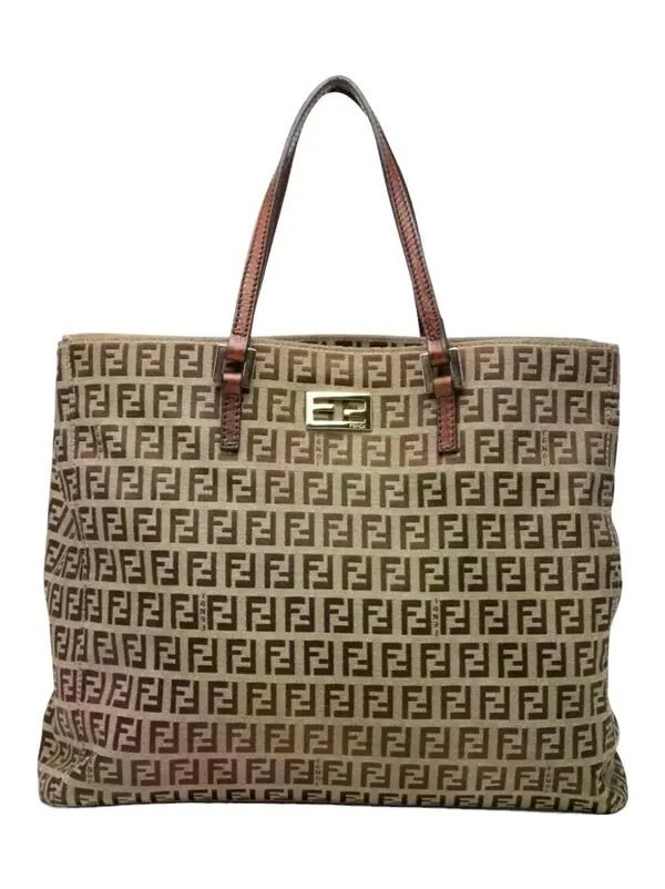 Fendi Zucchino Canvas Tote Bag - Neutrals