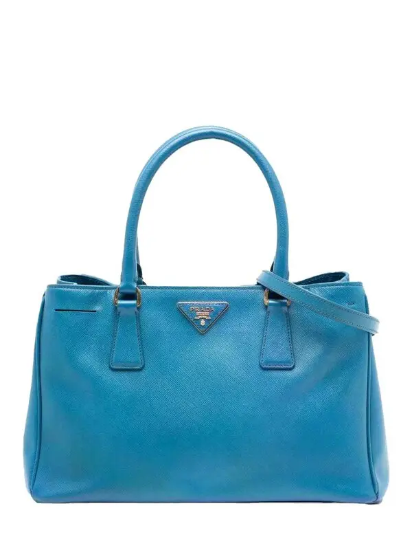 Prada Medium Saffiano Lux Galleria Satchel - Blue
