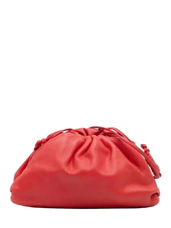 Bottega Veneta 2012-2025 Lambskin The Mini Pouch Crossbody Bag - Red