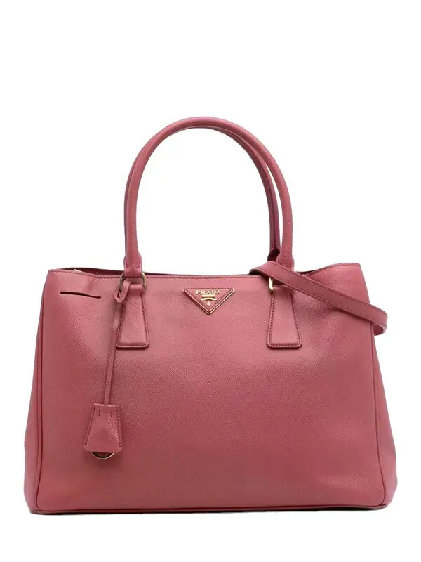 Prada Medium Saffiano Lux Galleria Satchel - Pink