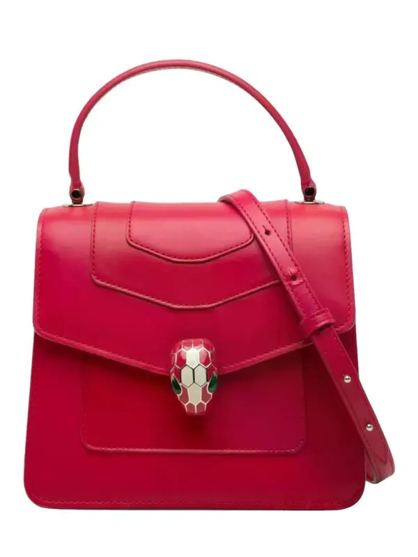 BVLGARI Serpenti Forever Top Handle Bag - Red