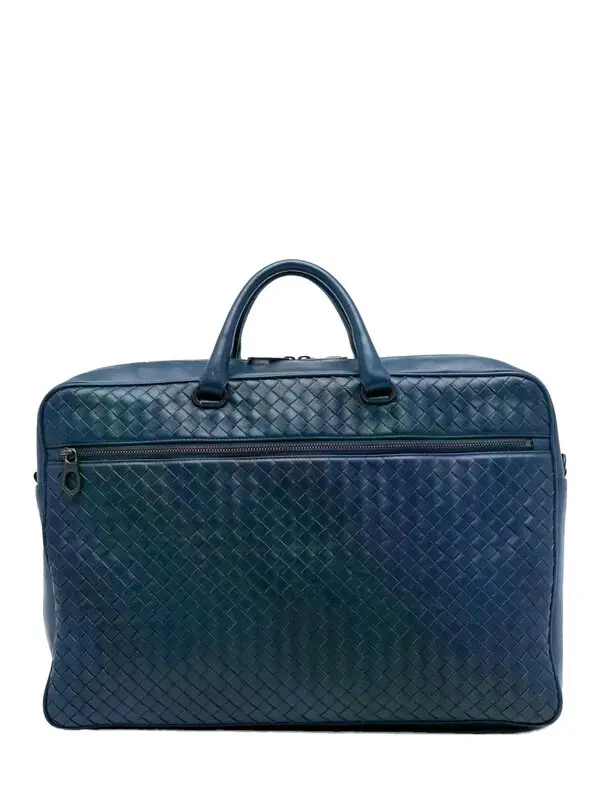 Bottega Veneta Nappa Intrecciato Business Bag - Blue
