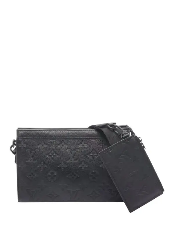 LOUIS VUITTON Monogram Shadow Gaston Wearable Wallet - Black