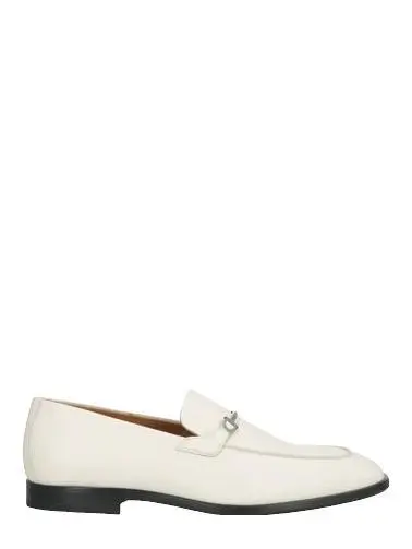 FERRAGAMO Kidskin And Calfskin Loafers - Ivory