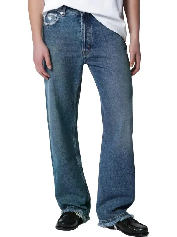 Séfr Frayed Cut Jeans - Blue