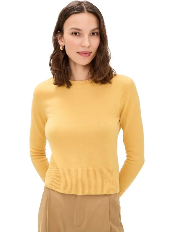 Jenni Kayne Cashmere Crew Neck Sweater - Golden