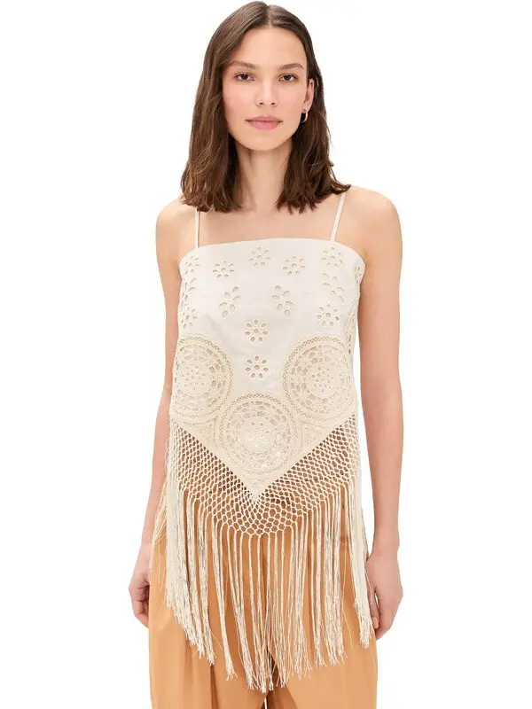 Sea Rafina Eyelet Top - Cream