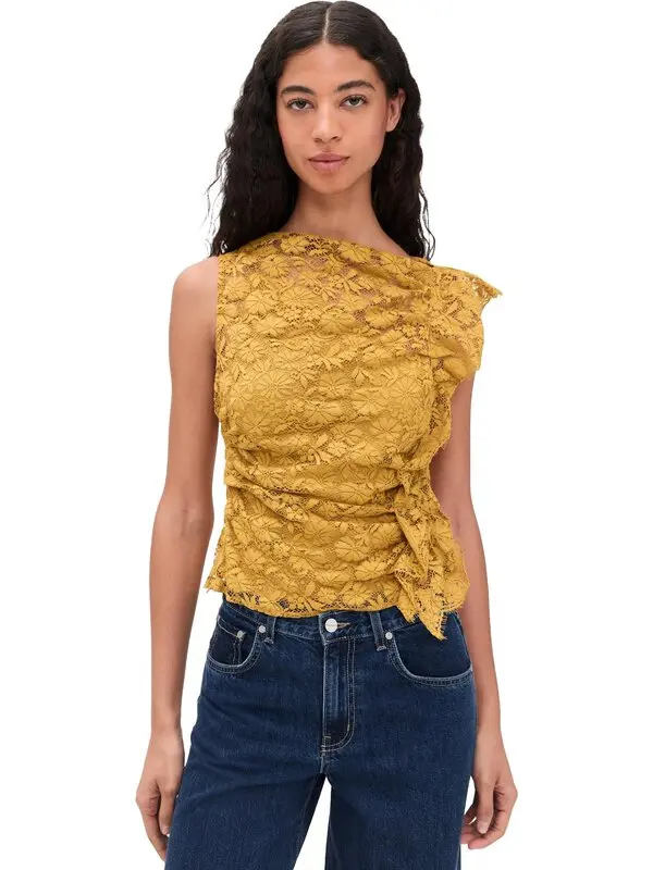 A.L.C. Astrid Lace Top - Antique Gold