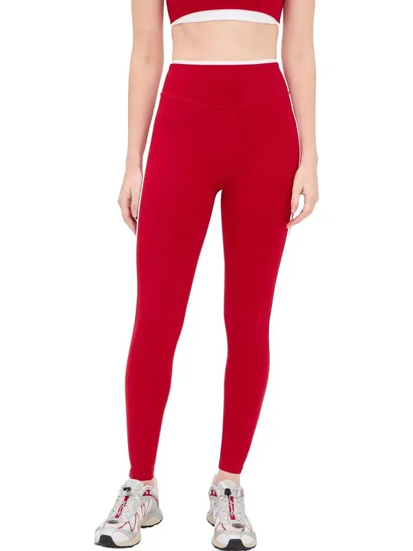 FORM Layered Leggings - Cherry