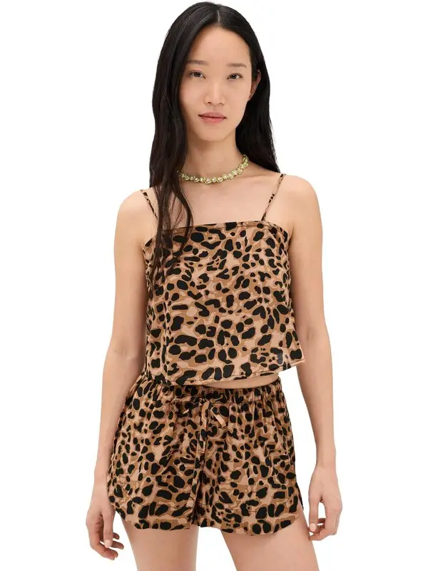 Natalie Martin Fern Cami - Leopard Cotton