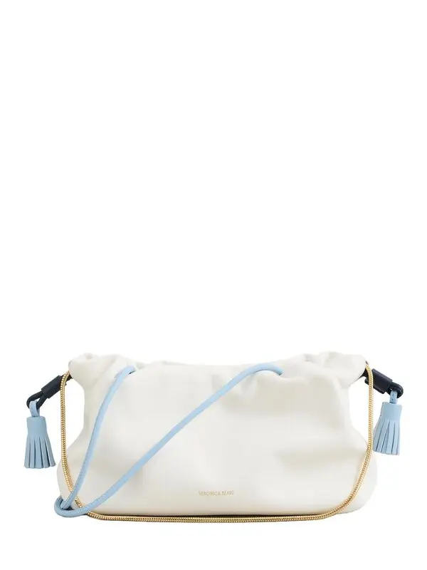 Veronica Beard Drawstring Pouch With Removable Straps - Off White Multi