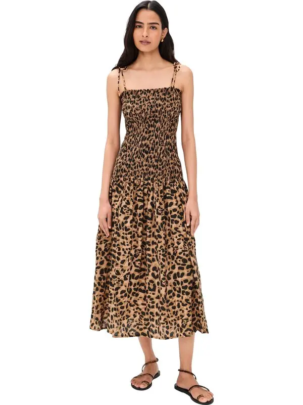 Natalie Martin Juliette Leopard Print Dress - Leopard Cotton