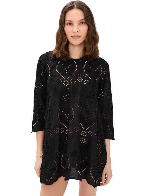 Natalie Martin Claudia Tunic - Athena Embroidery Black