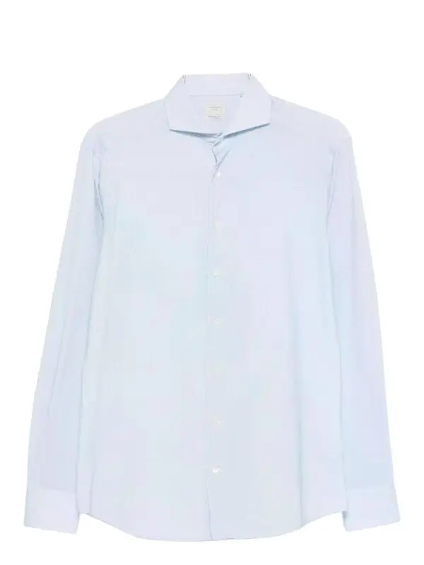 TRAIANO MILANO Patterned Shirt - Blue